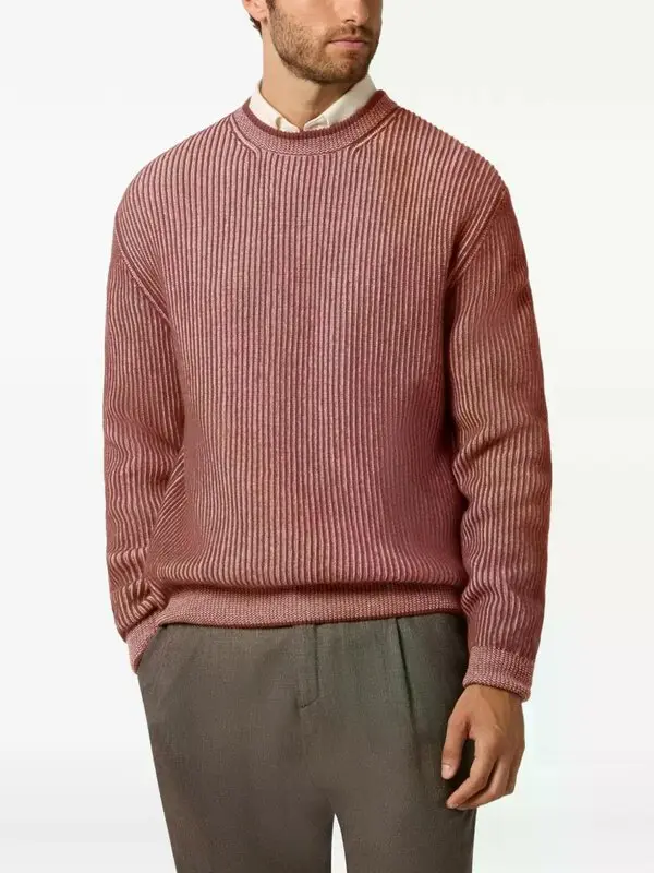 Paul & Shark Ribbed-knit Crew-neck Sweater