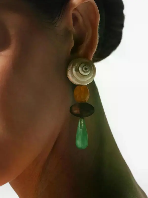 BAOBAB Valle Shell Resin-bead Earrings