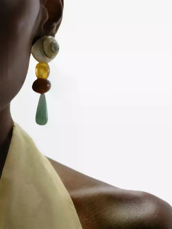 BAOBAB Valle Shell Resin-bead Earrings