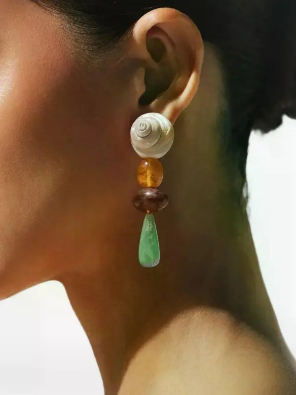 BAOBAB Valle Shell Resin-bead Earrings