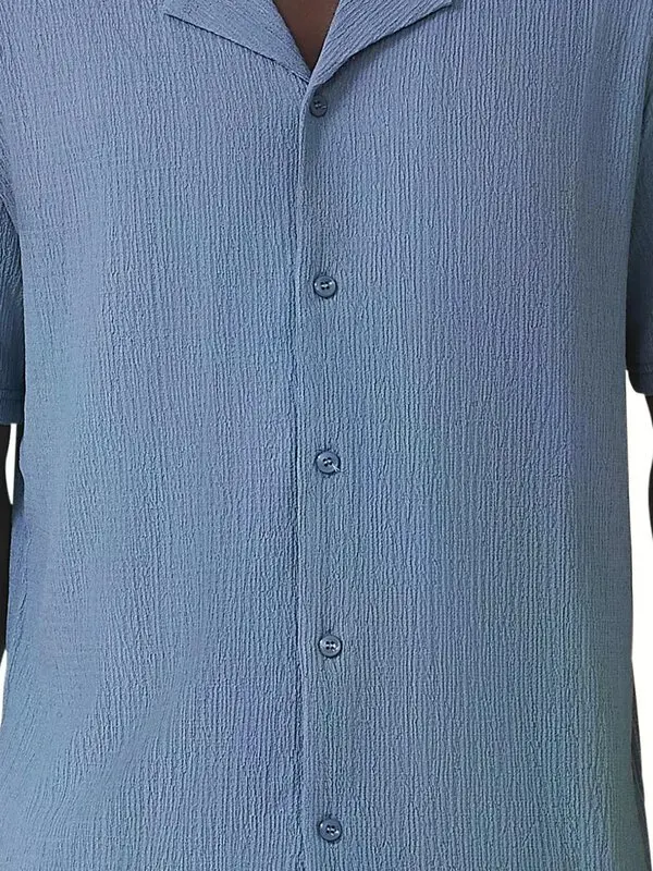 MAUVAIS Eivissa Textured Short-sleeve Shirt