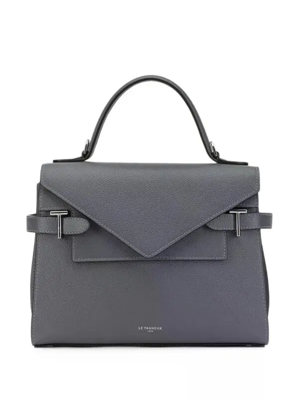 LE TANNEUR Medium Emilie Envelope-flap Leather Tote Bag - Blue