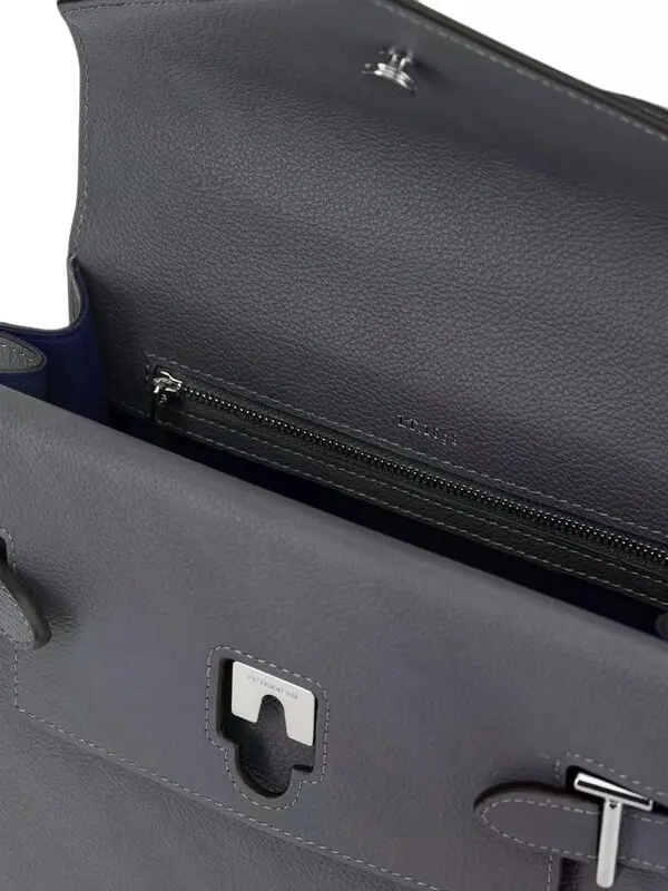 LE TANNEUR Leather Tote Bag - Blue