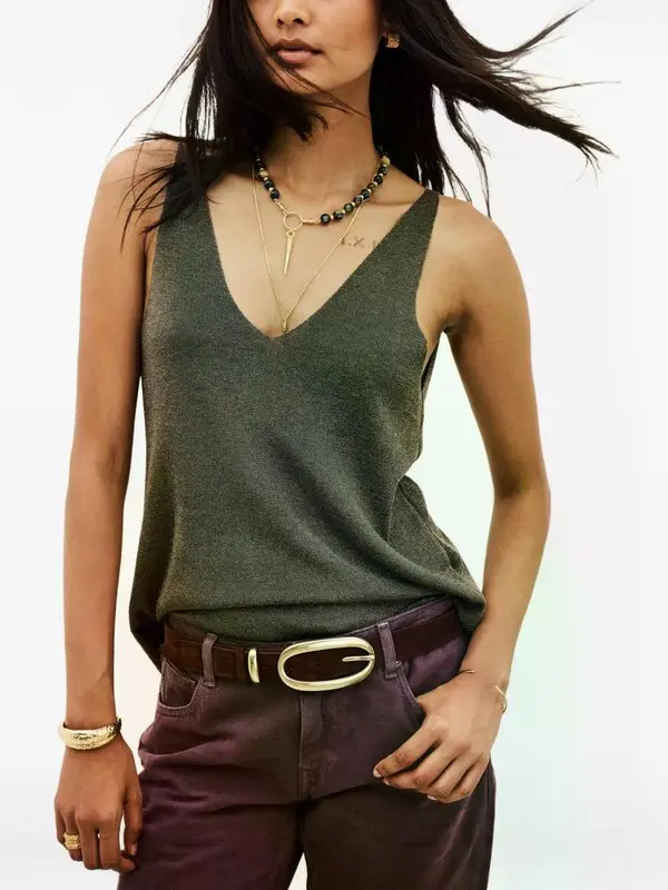 Ba&sh Zuani V-neck Knitted Tank Top