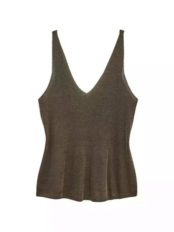 Ba&sh Zuani V-neck Knitted Tank Top - Green