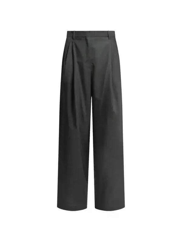 Max Mara Pleated Wool Trousers - Grey