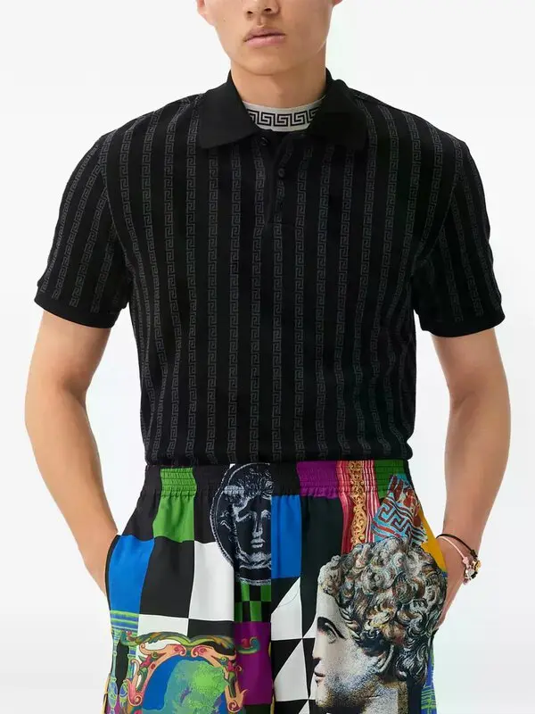 Versace Printed Silk Twill Shorts