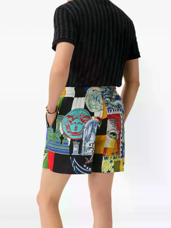 Versace Printed Silk Twill Shorts