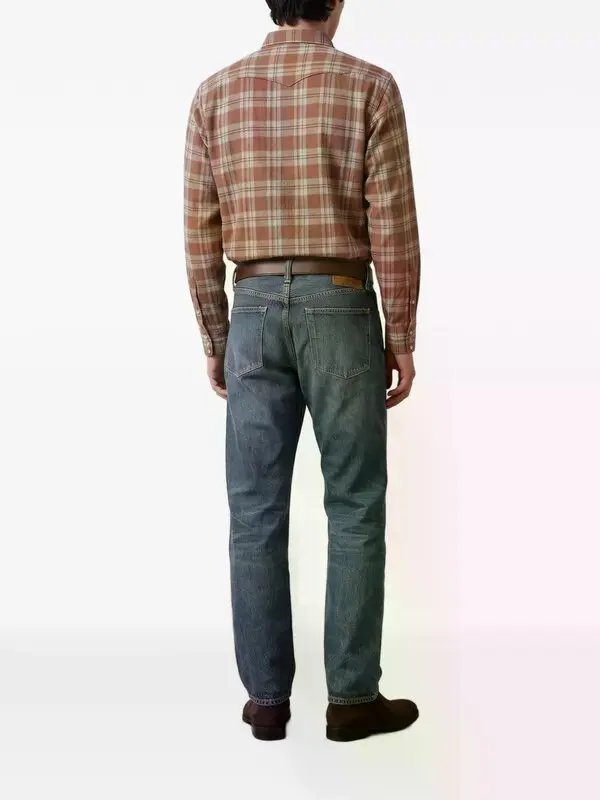SUGAR CANE JEANS Logo-patch Straight-leg Jeans
