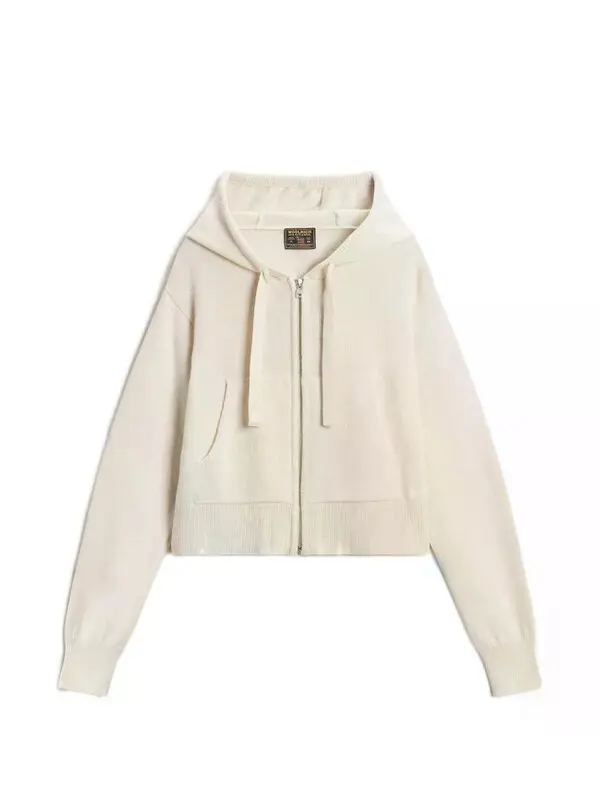 Woolrich Zip-up Hooded Cardigan - Neutrals
