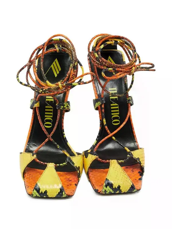 Attico Adele Python-embossed Sandals
