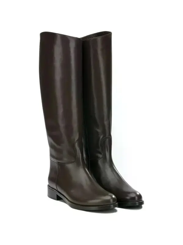 MARETTO Knee-high Leather Boots - Brown