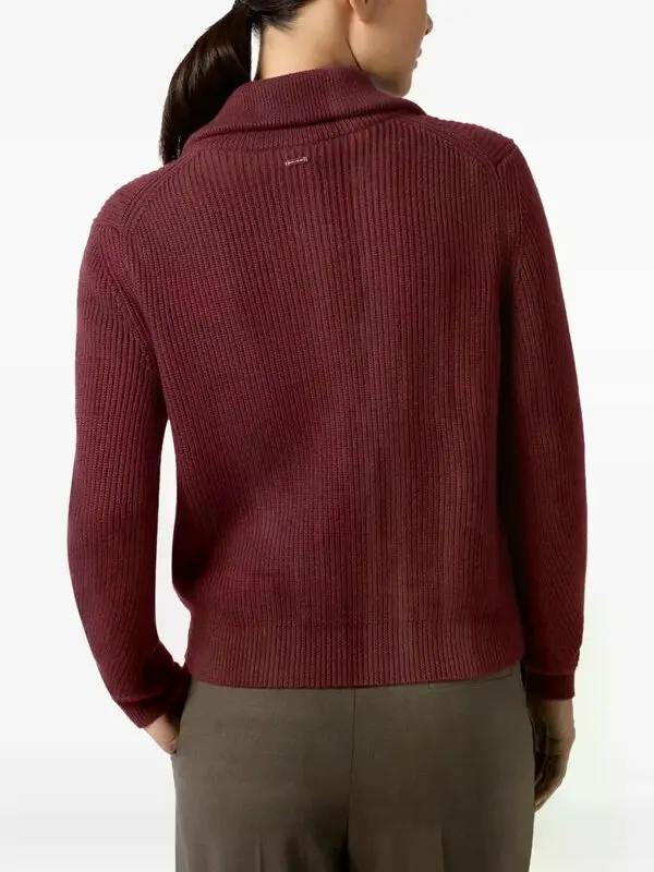 Paul & Shark Ribbed-knit Half-zip Sweater