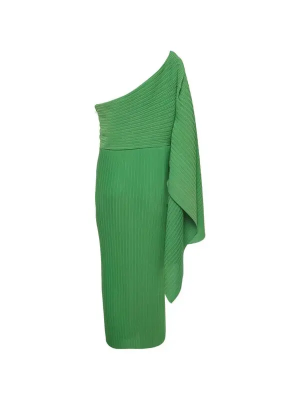 Solace London Lenna Plissé Midi Dress