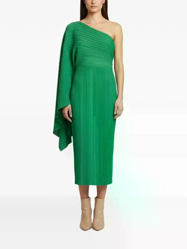 Solace London Lenna Plissé Midi Dress