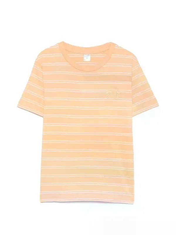 Sporty & Rich Ferdy Striped Embroidered T-shirt - Yellow