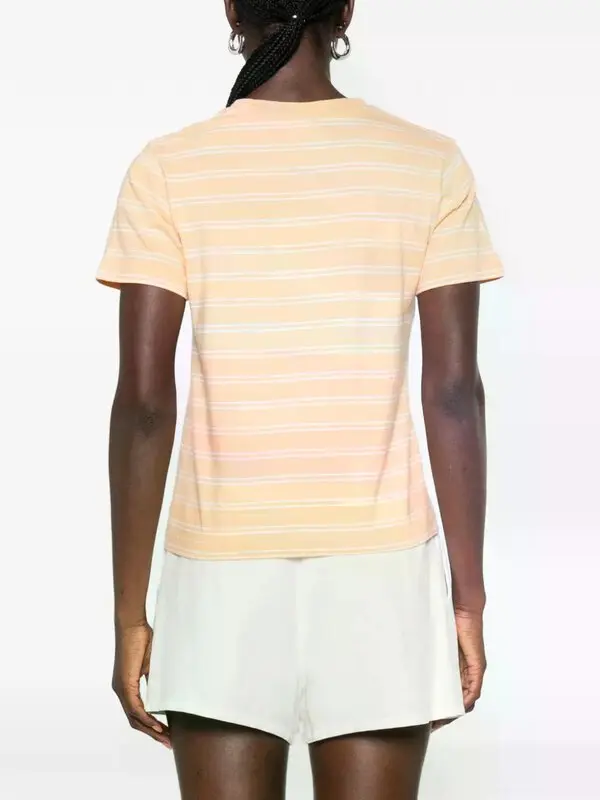 Sporty & Rich Ferdy Striped Embroidered T-shirt - Yellow