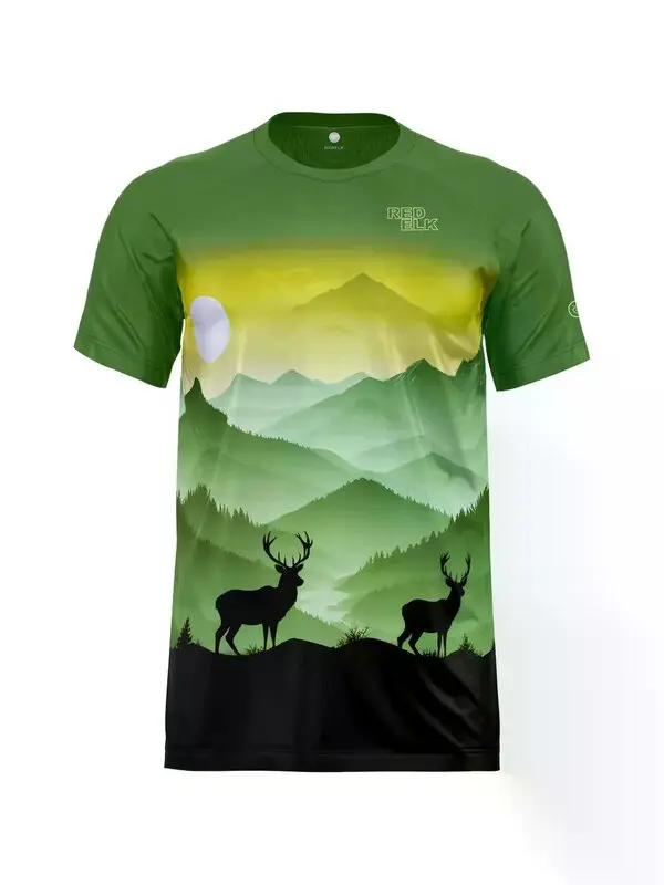 REDELK Mountain-print Crew-neck T-shirt