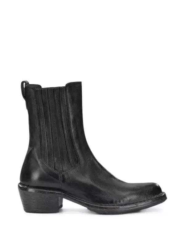 Moma Leather Pull-on Ankle Boots