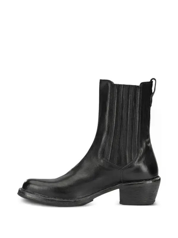 Moma Leather Pull-on Ankle Boots
