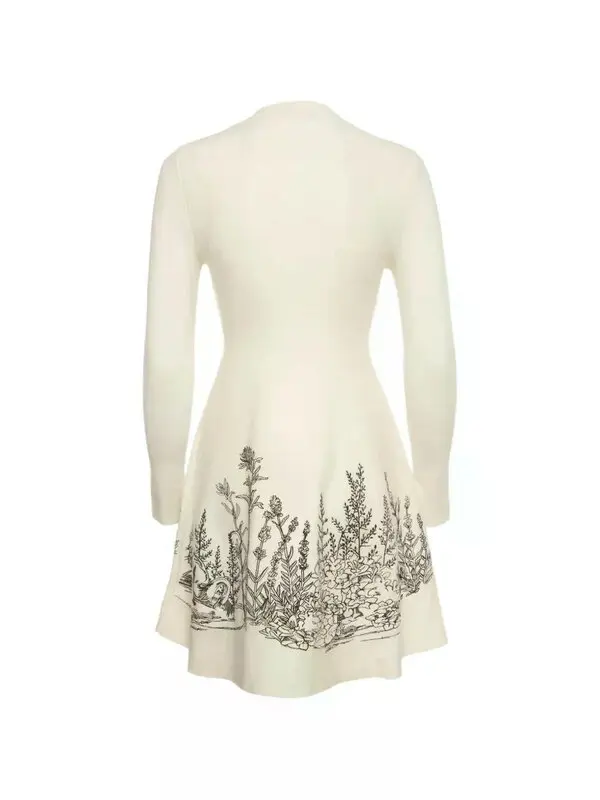 Sandro Floral-embroidered Flared Mini Dress