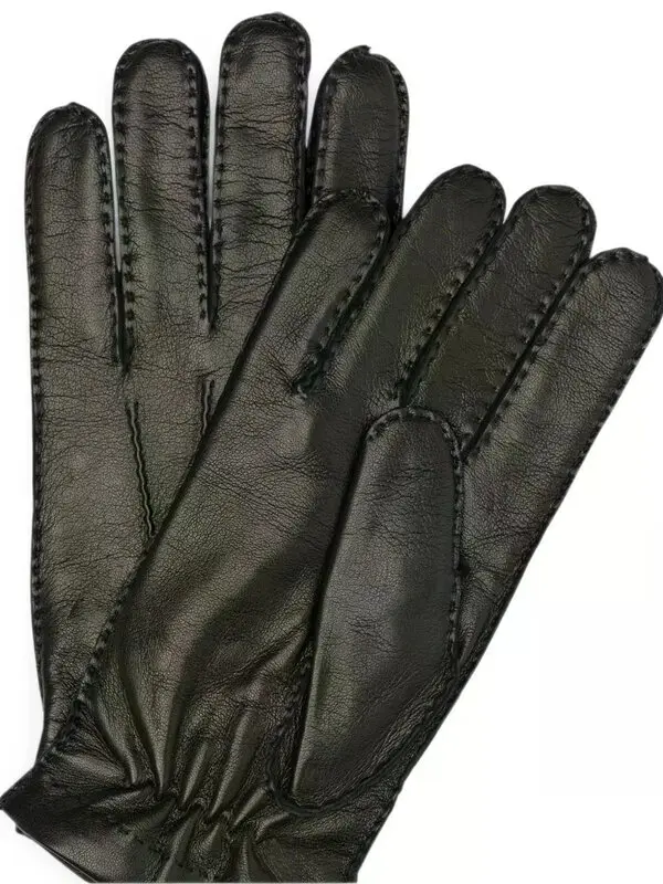 RESTELLI Stitch-detail Leather Gloves