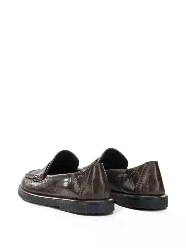 POMME D´OR Logo-plaque Leather Loafers - Brown