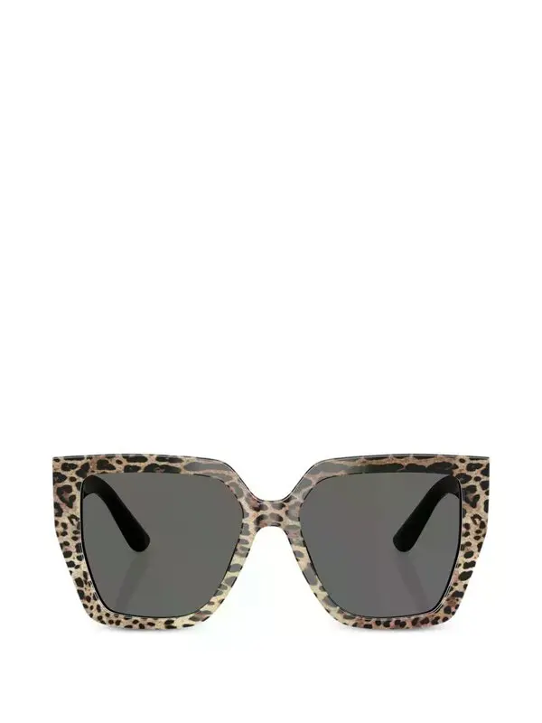 Dolce & Gabbana Leopard Square Sunglasses - Neutrals