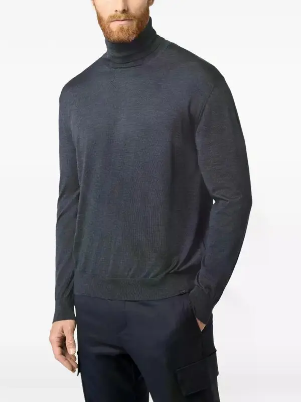 Paul & Shark Roll-neck Merino Sweater - Blue