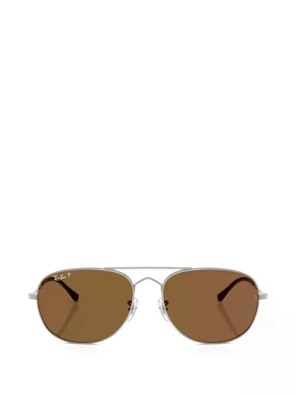 Ray-ban Bain Bridge Pilot-frame Sunglasses - Silver