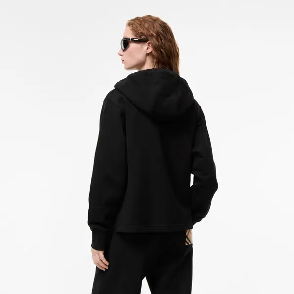 Burberry Cashmere Check Patch Cotton Zip Hoodie