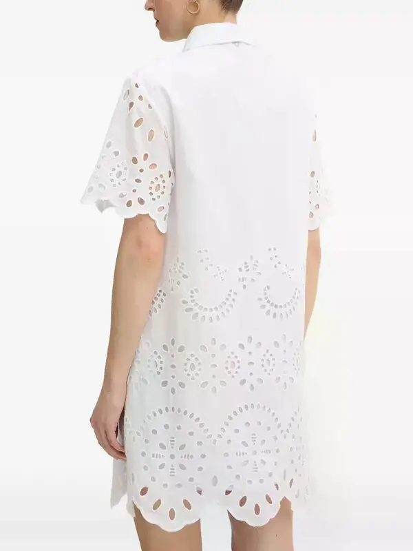 SILVIAN HEACH Eyelet Shirt Mini Dress