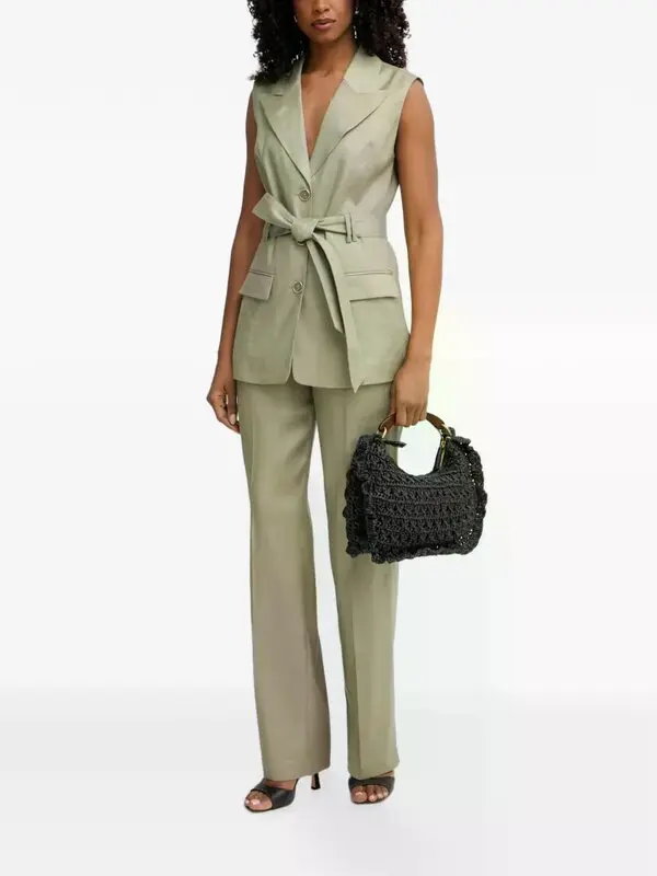 Guess Tailored Belted Linen Blazer