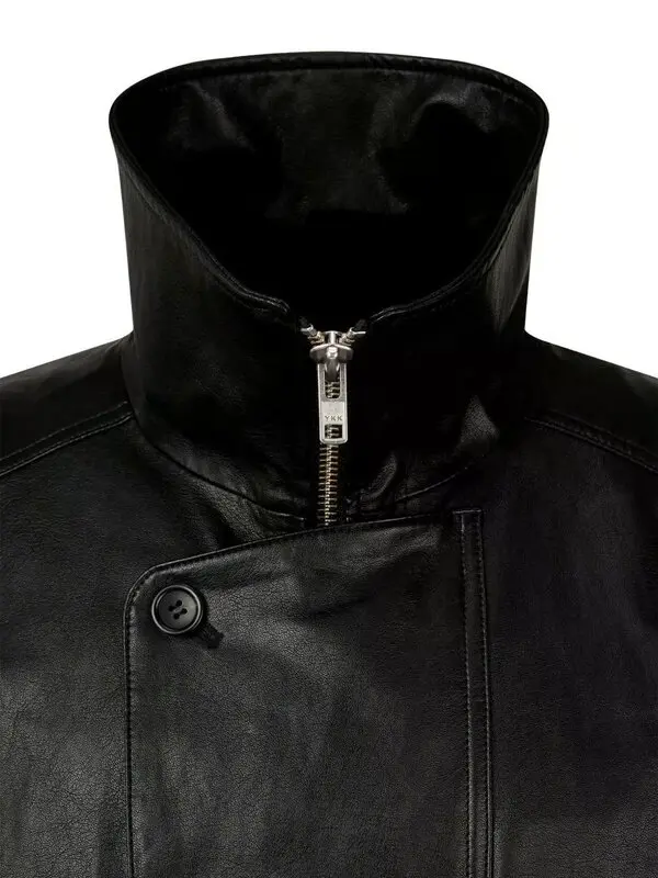 STUDIO TOMBOY Elasticated-hem Faux-leather Jacket