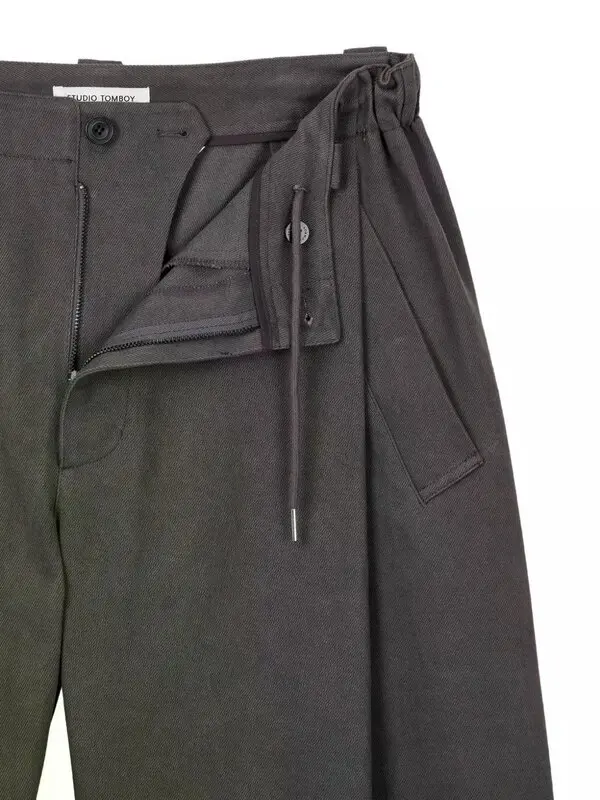 STUDIO TOMBOY Drawstring-waist Cotton Trousers