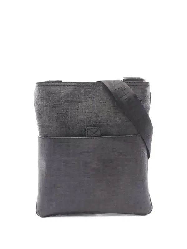 Fendi 2010s Zucca Cross Body Bag - Grey