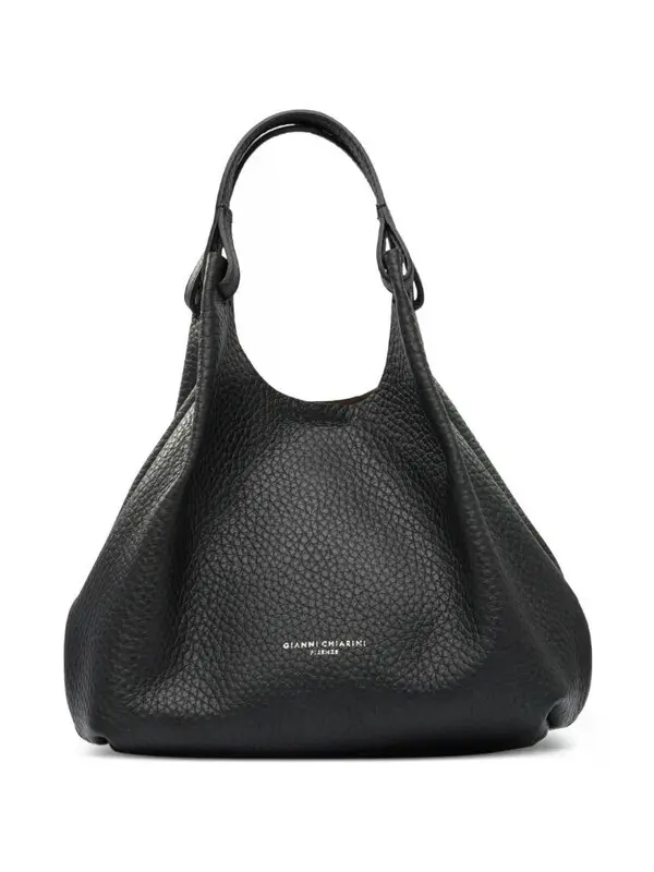 GIANNI CHIARINI Pebbled Leather Tote Bag - Black