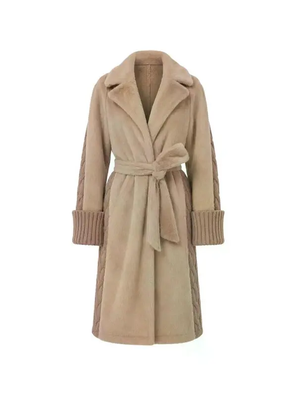 Guess Ludovica Cable-knit Coat