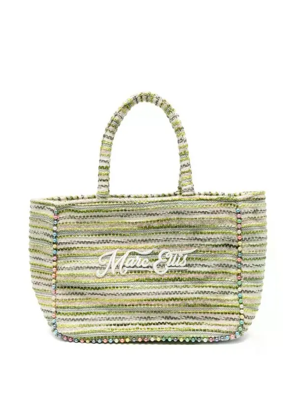 MARC ELLIS Medium Buby Striped Tote Bag - Green