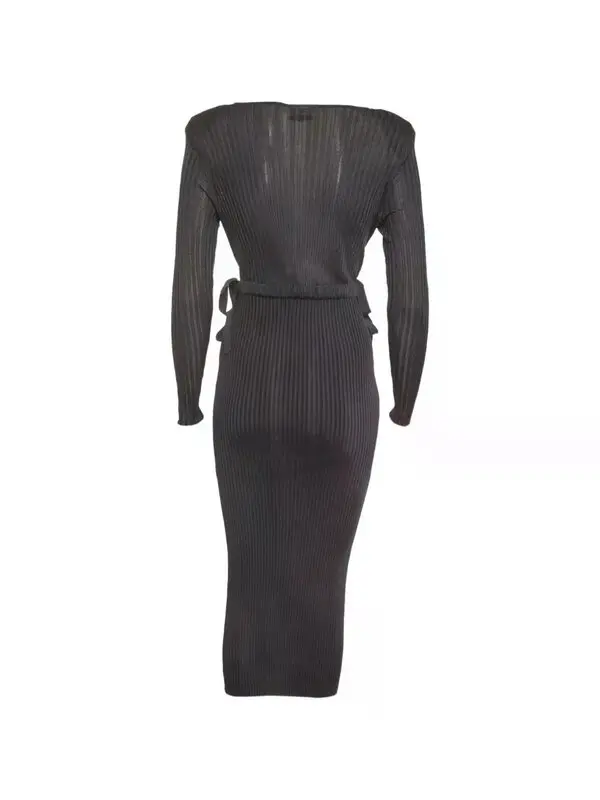 SELF-PORTRAIT Cut-out Rib-knit Midi Dress