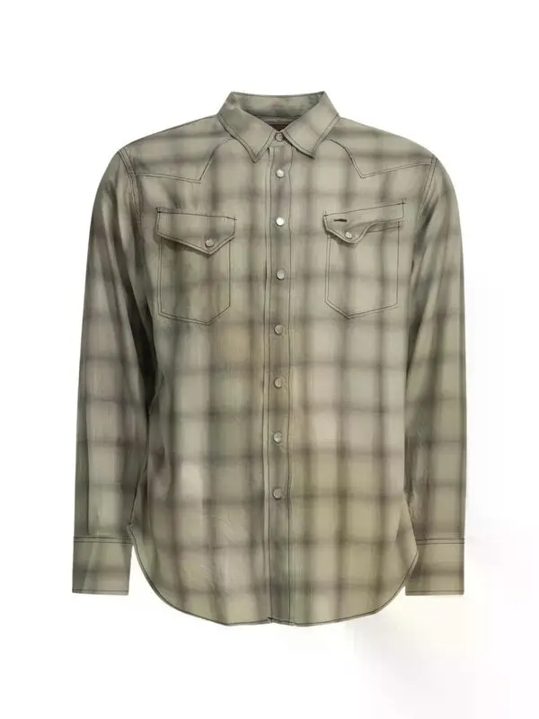 SUGAR CANE JEANS Check-pattern Long-sleeve Shirt