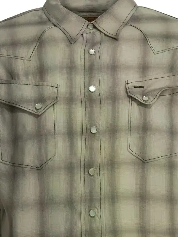 SUGAR CANE JEANS Check-pattern Long-sleeve Shirt