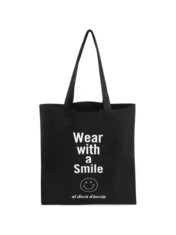 AL DUCA D’AOSTA 1902 Slogan-print Tote Bag