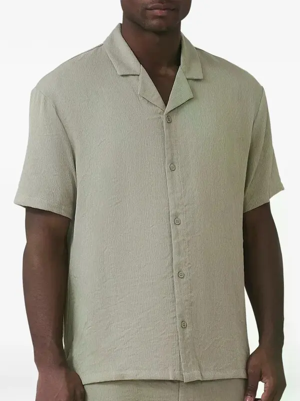 MAUVAIS Crinkled Short-sleeve Shirt