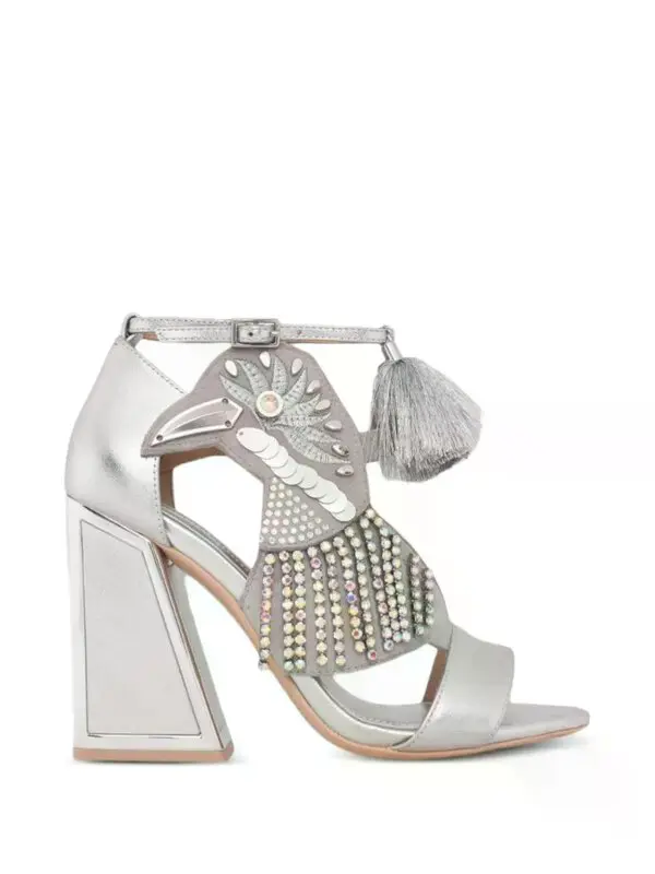 KAT MACONIE Aya Tassel Sandals - Silver