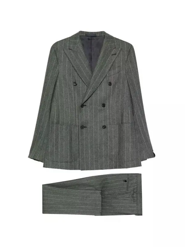 Caruso Aida Pinstripe Double-breasted Wool Suit