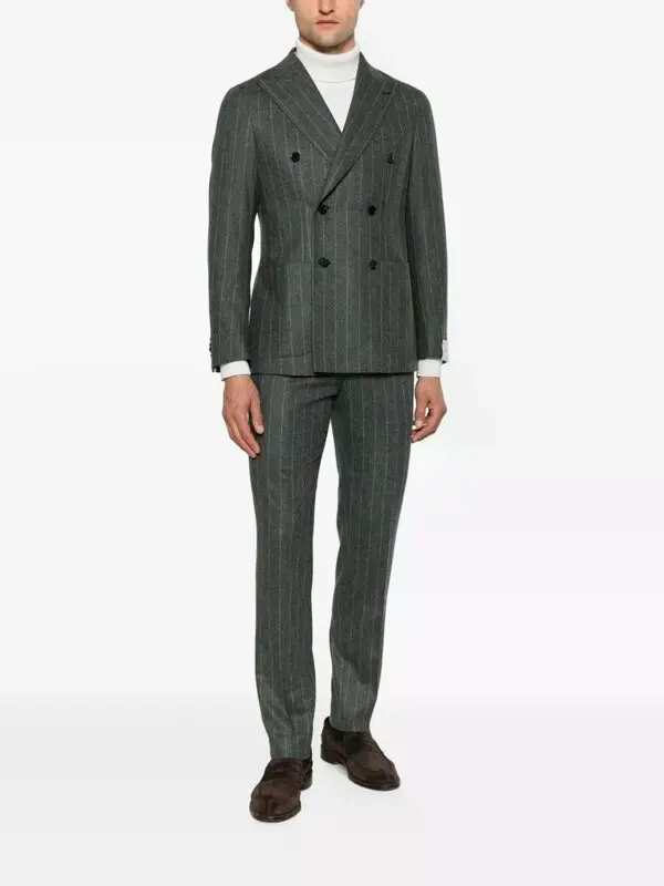 Caruso Aida Pinstripe Double-breasted Wool Suit