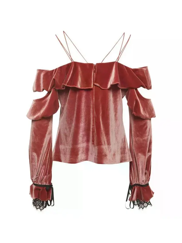 SELF-PORTRAIT Ruffled Off-shoulder Top