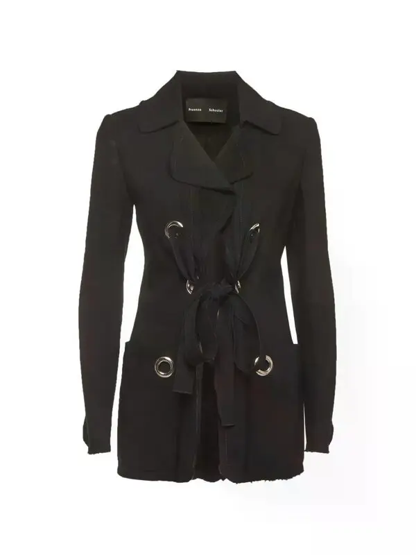 Proenza Schouler Tie-front Jacket - Black