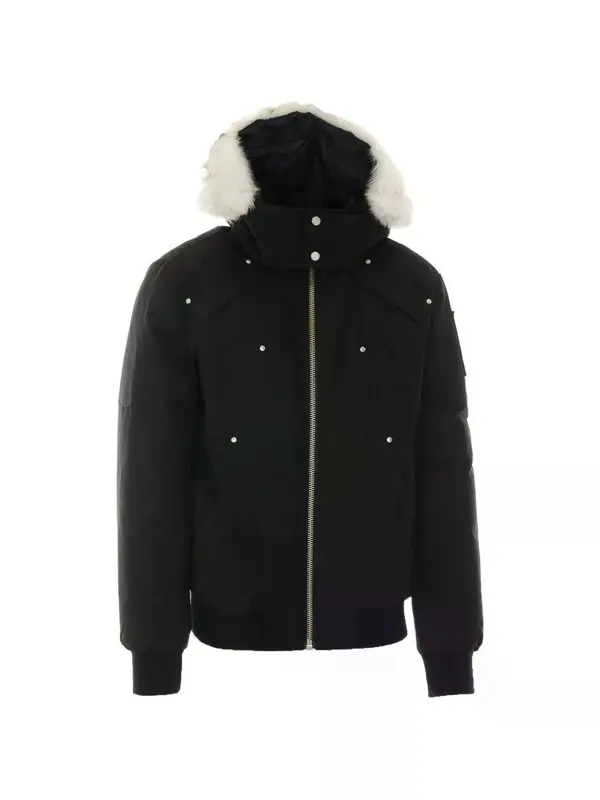 Moose Knuckles Ballistic Shearling-trim Bomber Jacket - Black